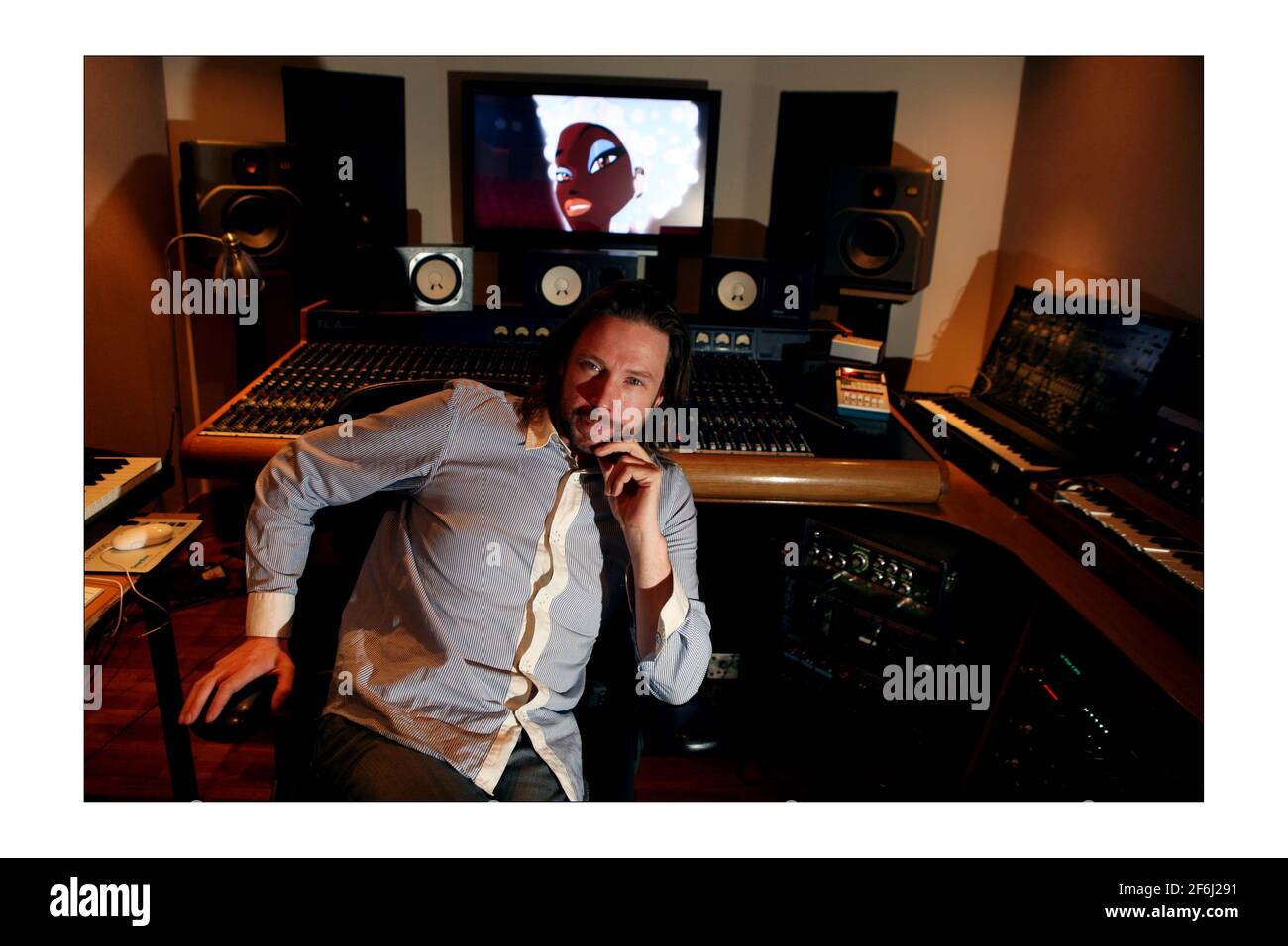 Magnus Fiennes in his recording studio in west London.photograph by ...