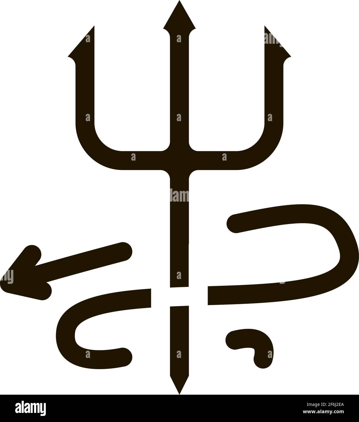 halloween devil trident icon Vector Glyph Illustration Stock Vector ...