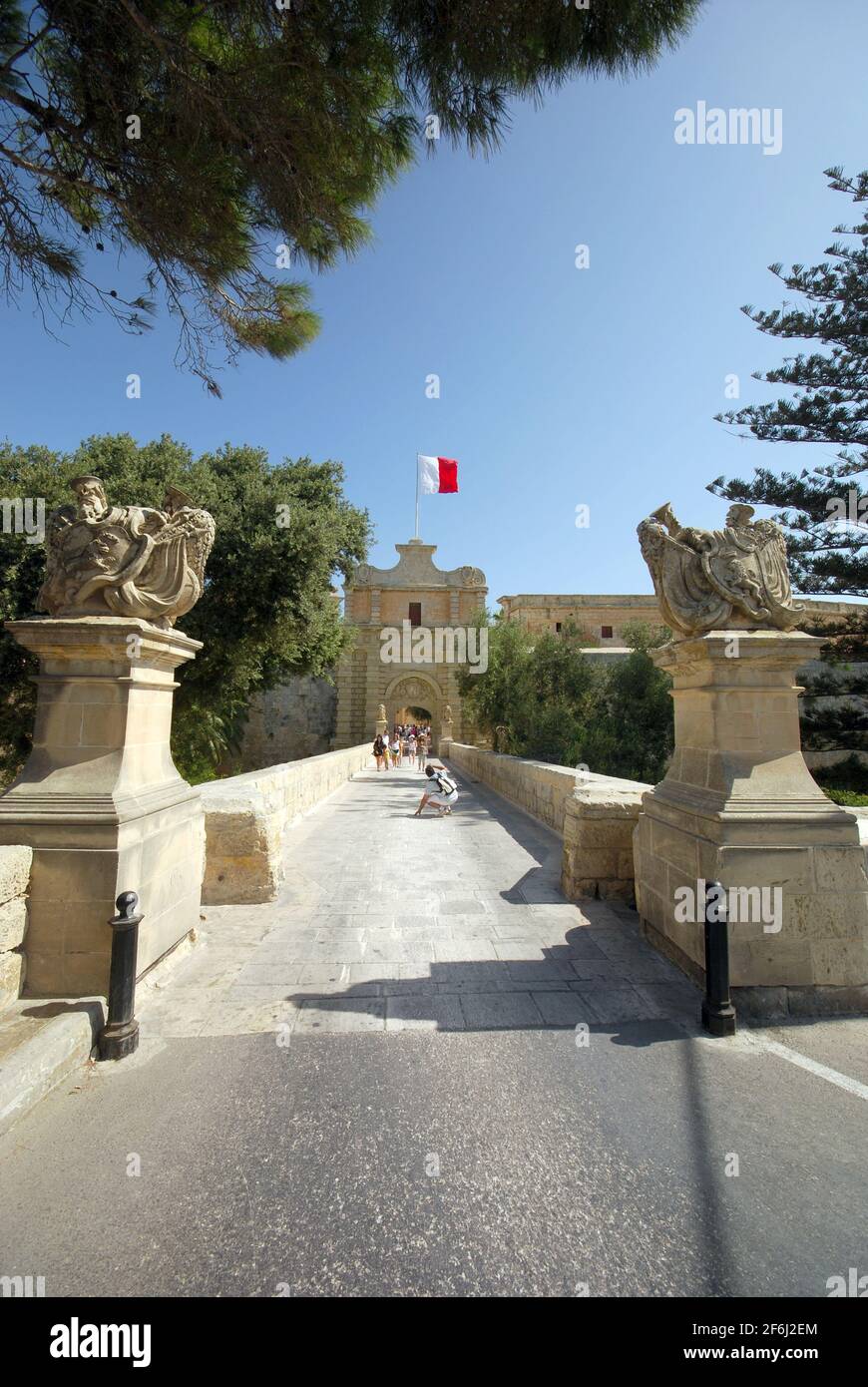 Main Gate Triq L-Imdina Entrance To The Mdina On the Mediterranean ...