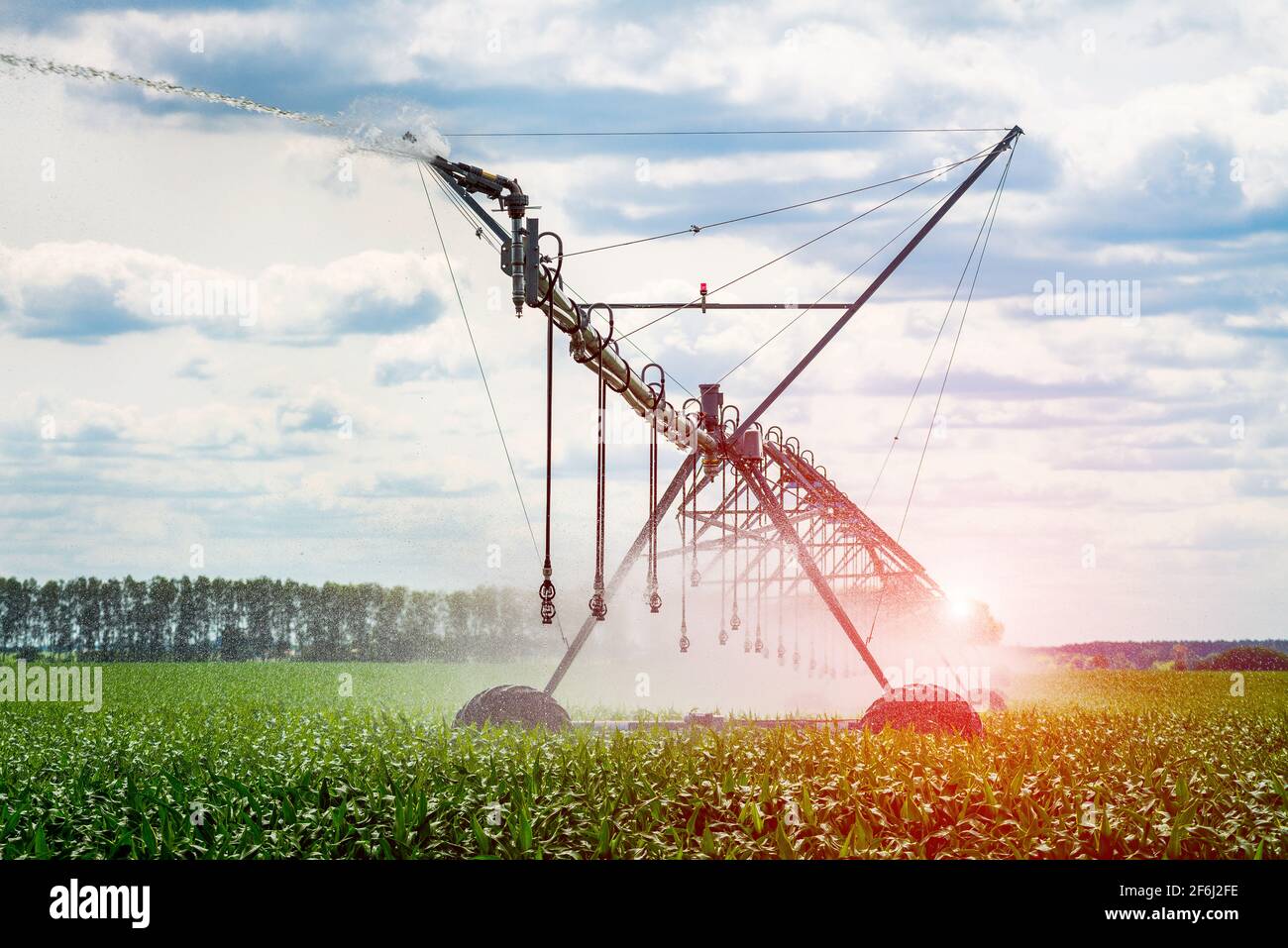 Modern pivot irrigation system in hi-res stock photography and images ...