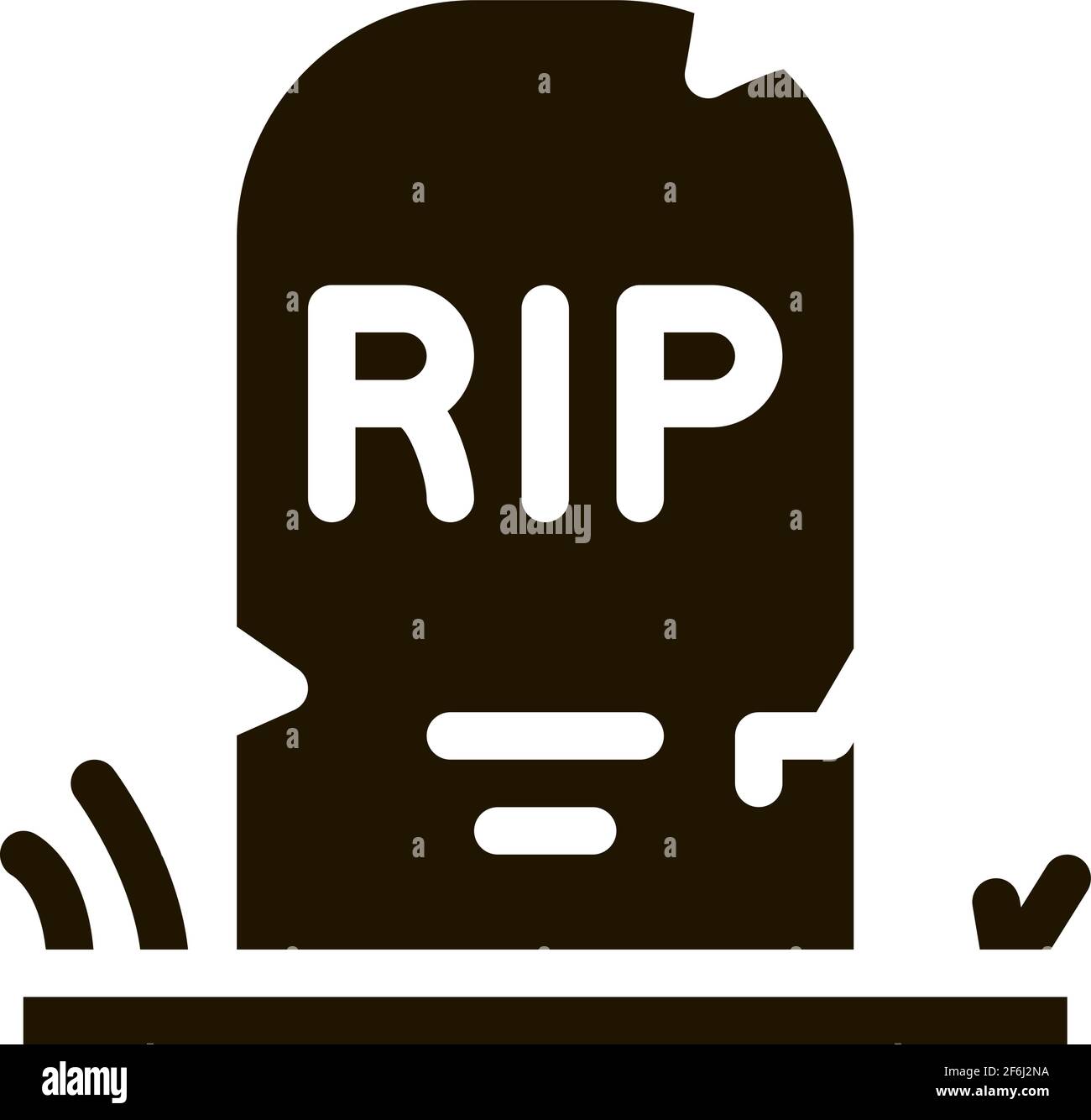 halloween rip tombstone icon Vector Glyph Illustration Stock Vector ...
