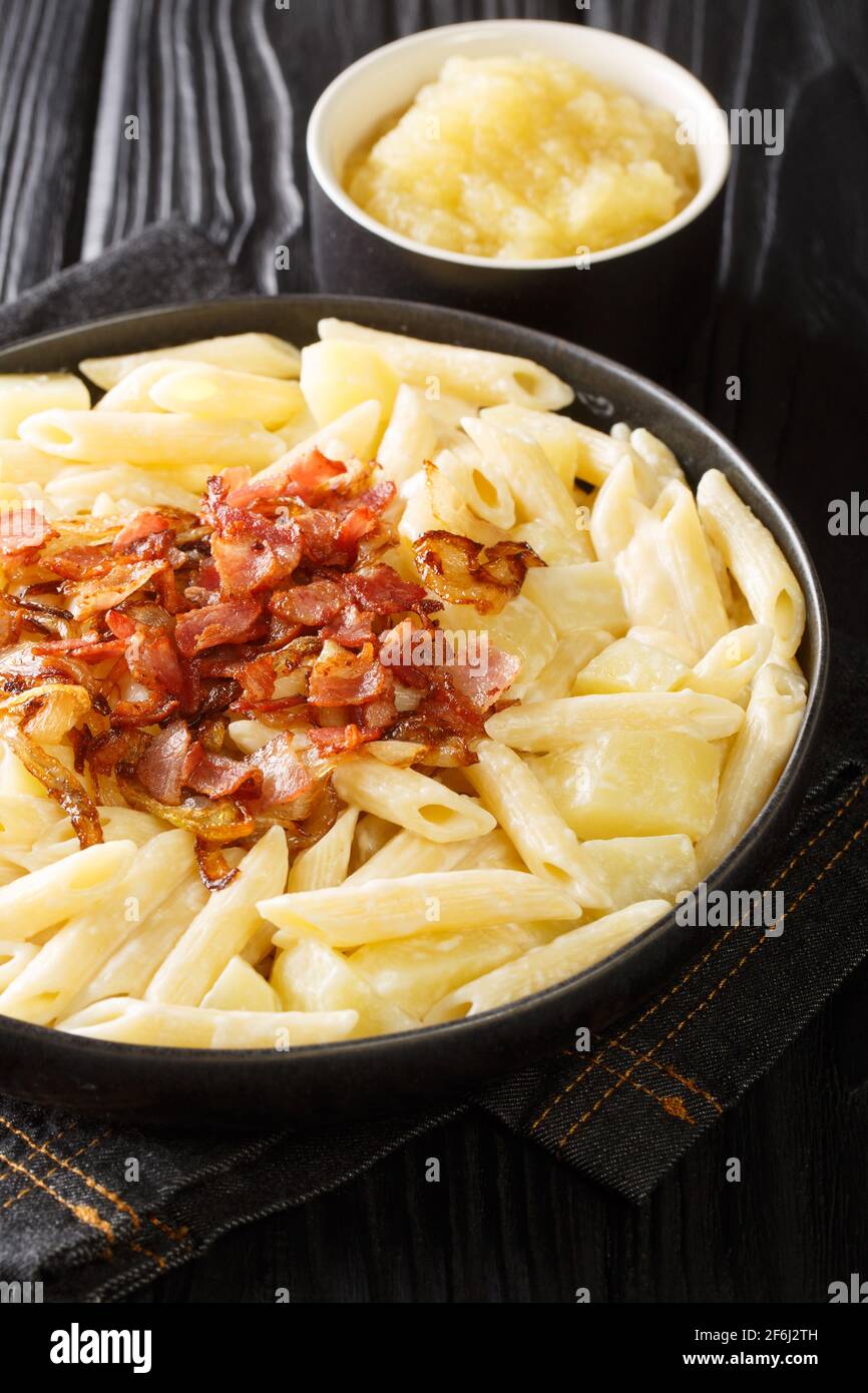 Alpine macaroni alplermagronen is Swiss mac and cheese with potatoes ...