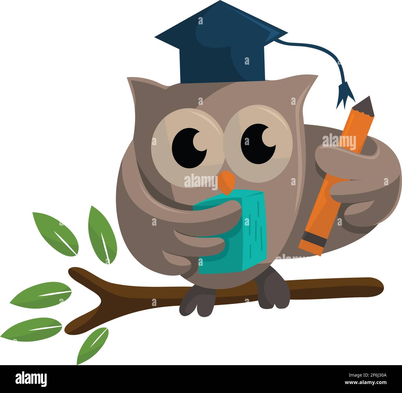 Owl bird template design Smart Education with Owl Symbol Stock Vector ...