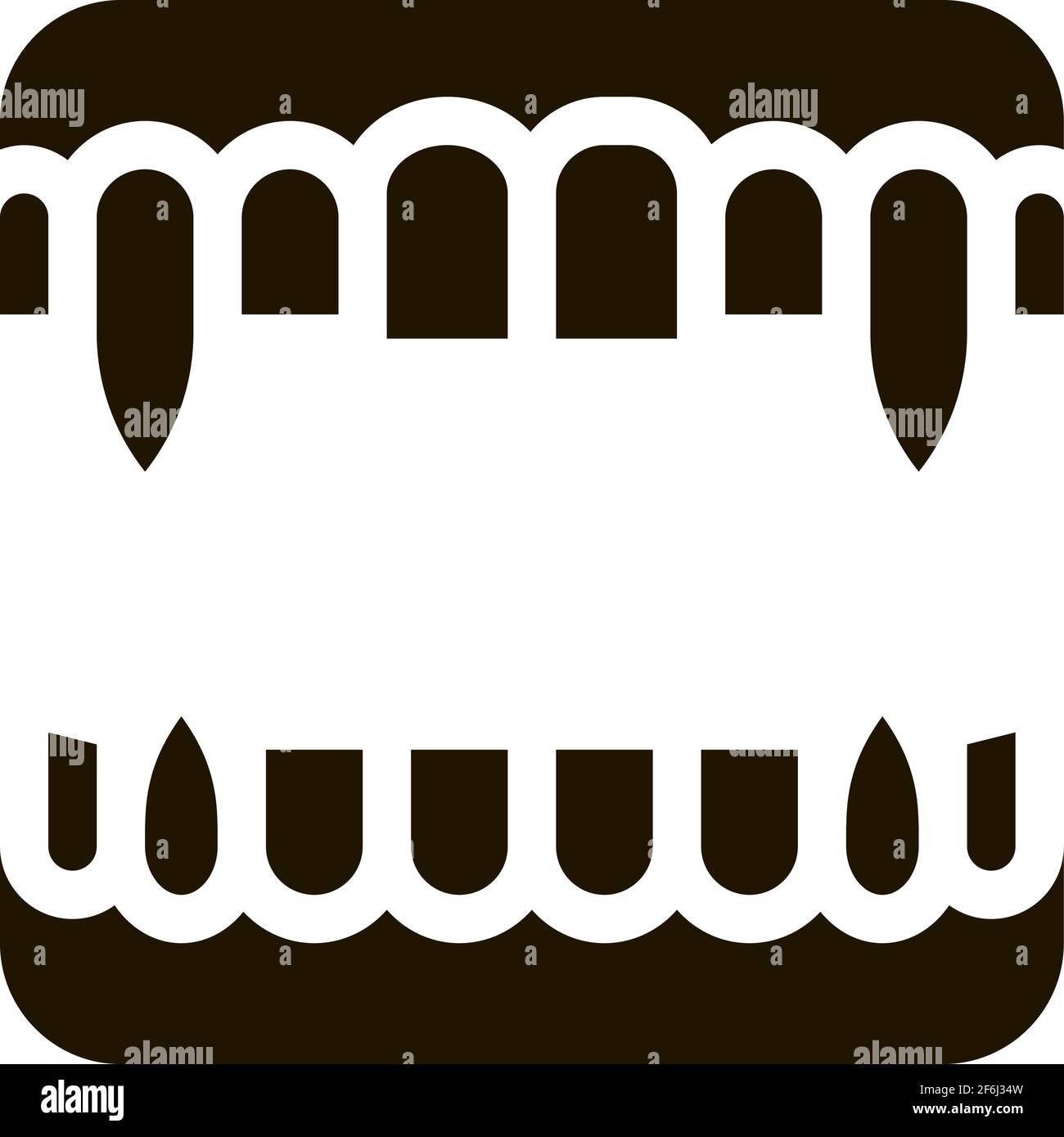 halloween fangs icon Vector Glyph Illustration Stock Vector Image & Art ...
