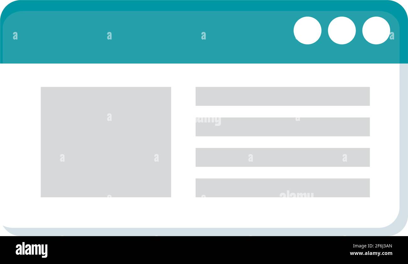 webpage template icon Stock Vector Image & Art - Alamy