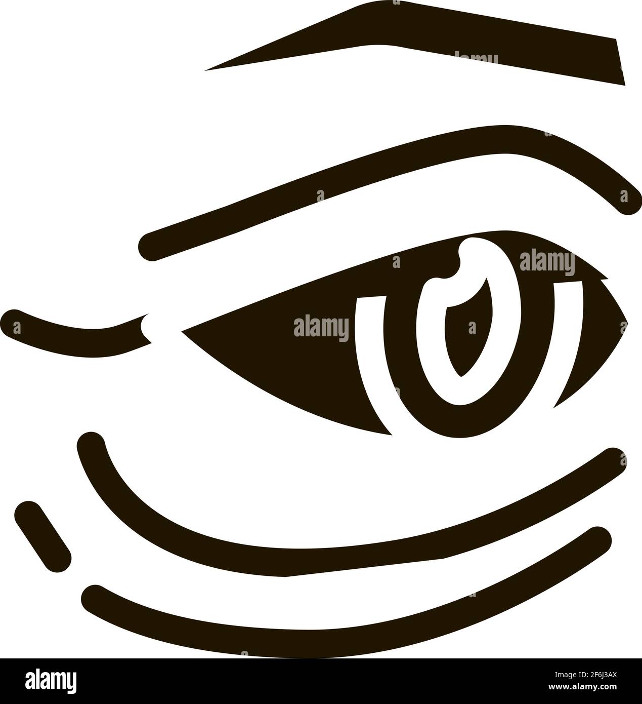 bags under eyes icon Vector Glyph Illustration Stock Vector Image & Art ...