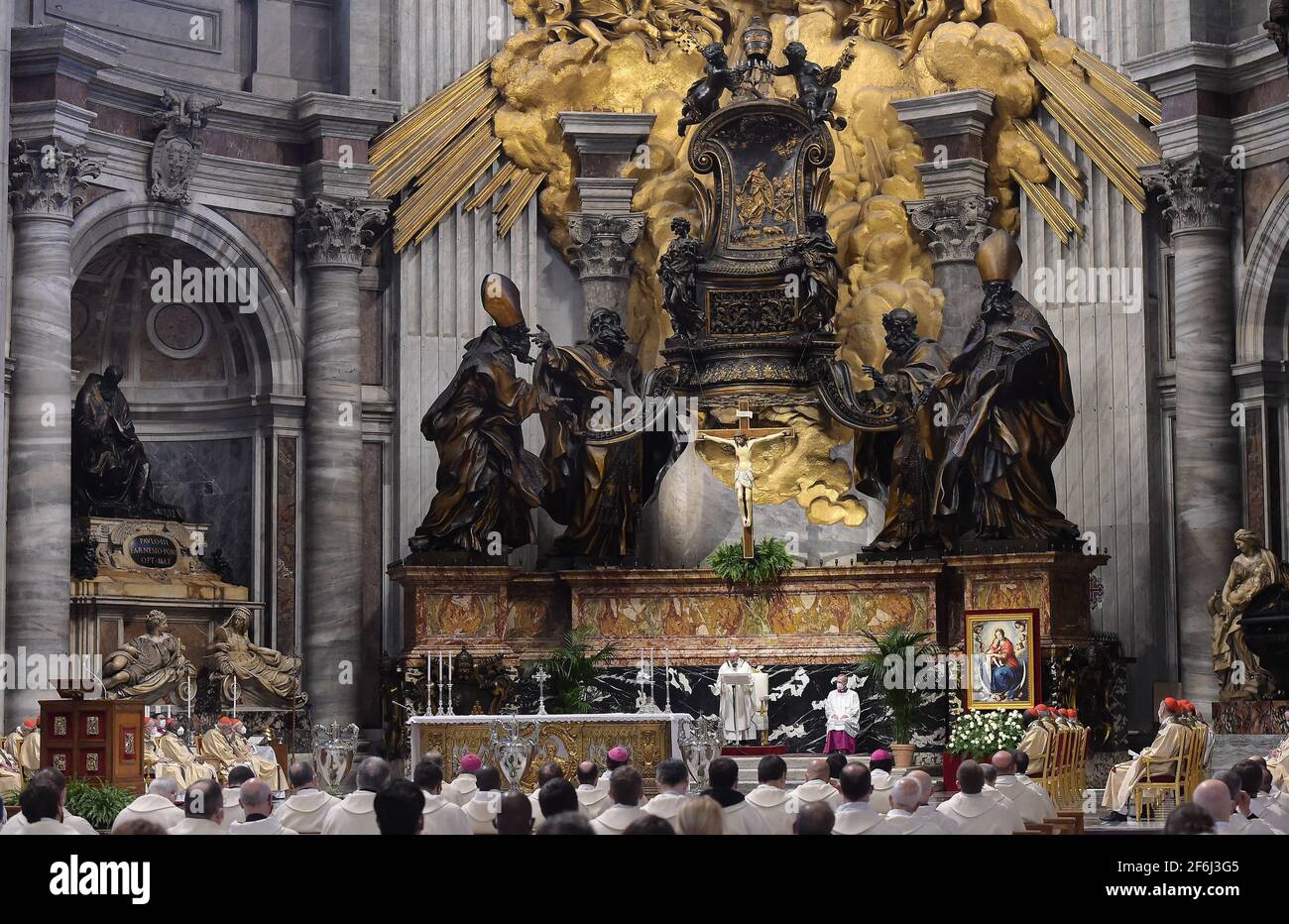 Pope Francis celebrates Chrism Mass on Holy Thursday in St. Peter's ...