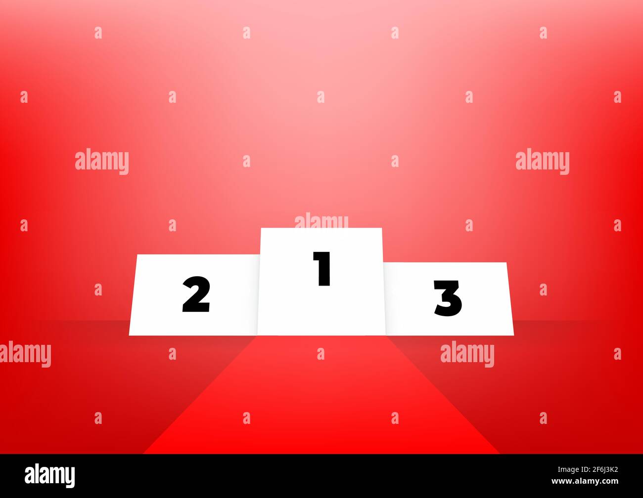 White winners podium on red background Stock Vector Image & Art - Alamy