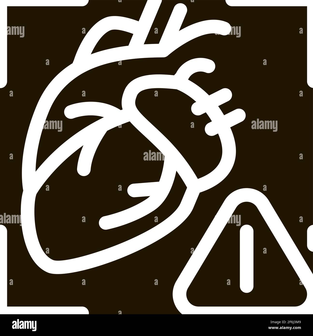 heart research icon Vector Glyph Illustration Stock Vector Image & Art ...