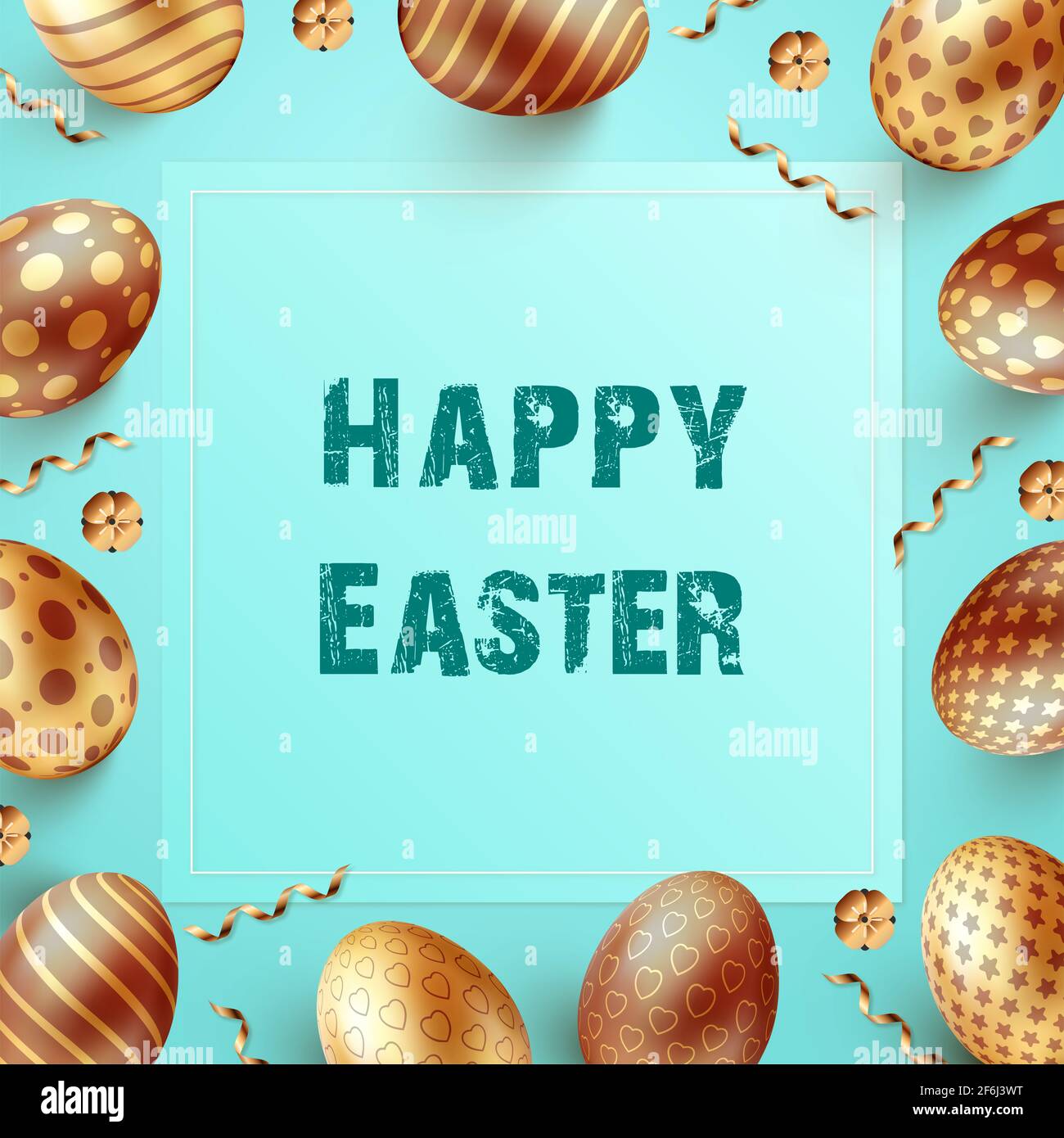 Happy Easter Greeting Illustration Stock Photo - Alamy