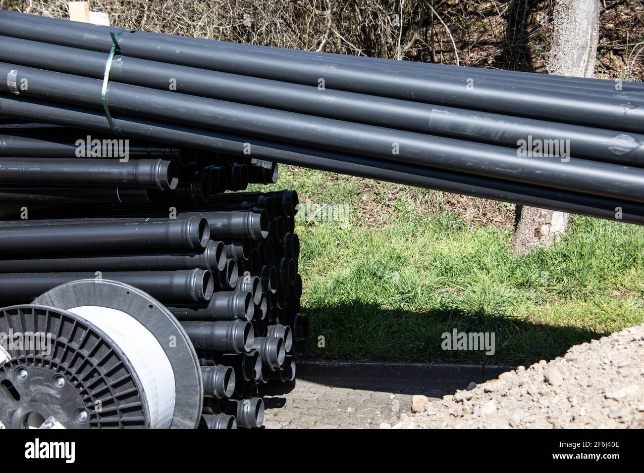 Black plastic pipes hi-res stock photography and images - Alamy