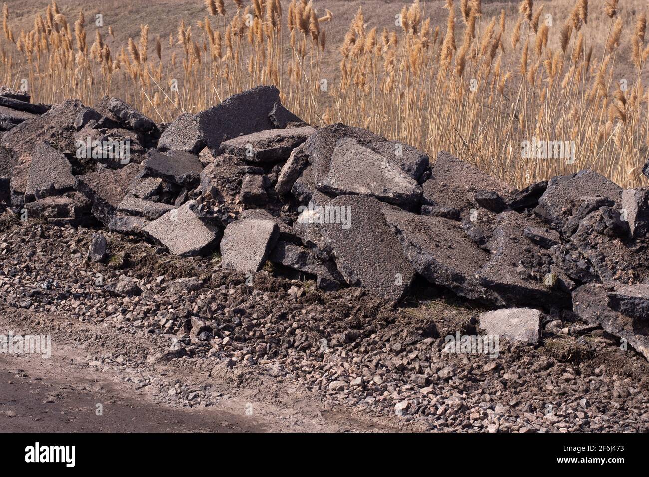 Old road asphalt work hi-res stock photography and images - Alamy