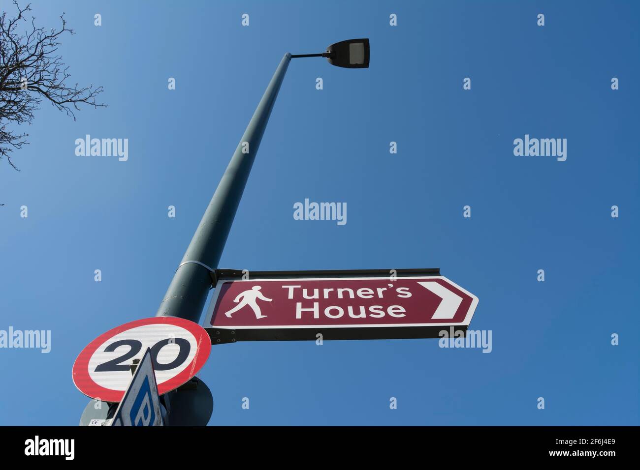 sign for turners house, sandycombe lodge, a home of painter jmw turner ...