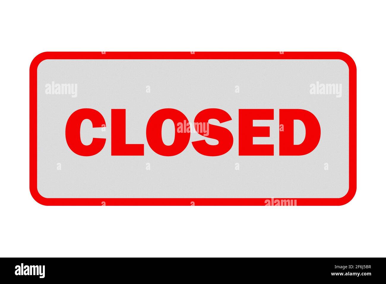 Closed sign in a shop showroom isolated over white background Stock ...