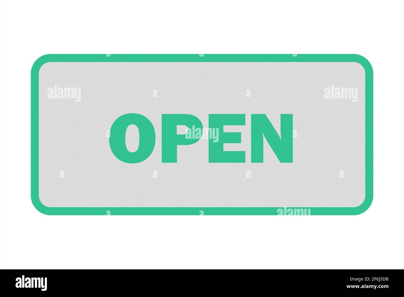 Open sign in a shop showroom isolated over white background Stock Photo ...