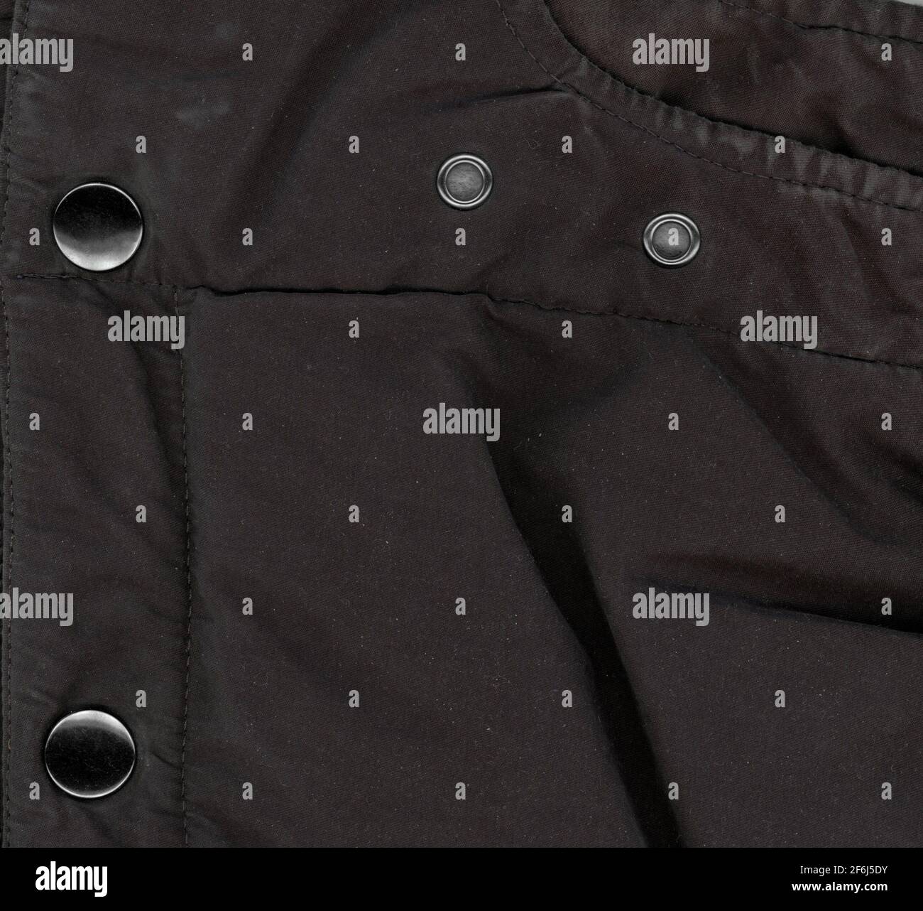 black fabric jacket with pusher (poussoir) buttons Stock Photo - Alamy