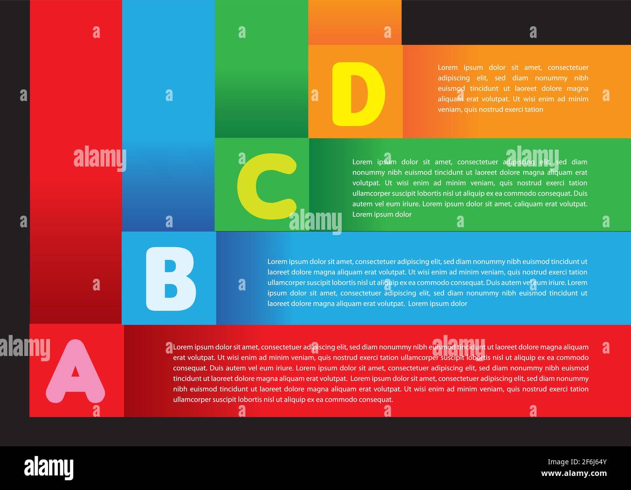 Layout design of colorful paper banners. Vector illustration Stock ...