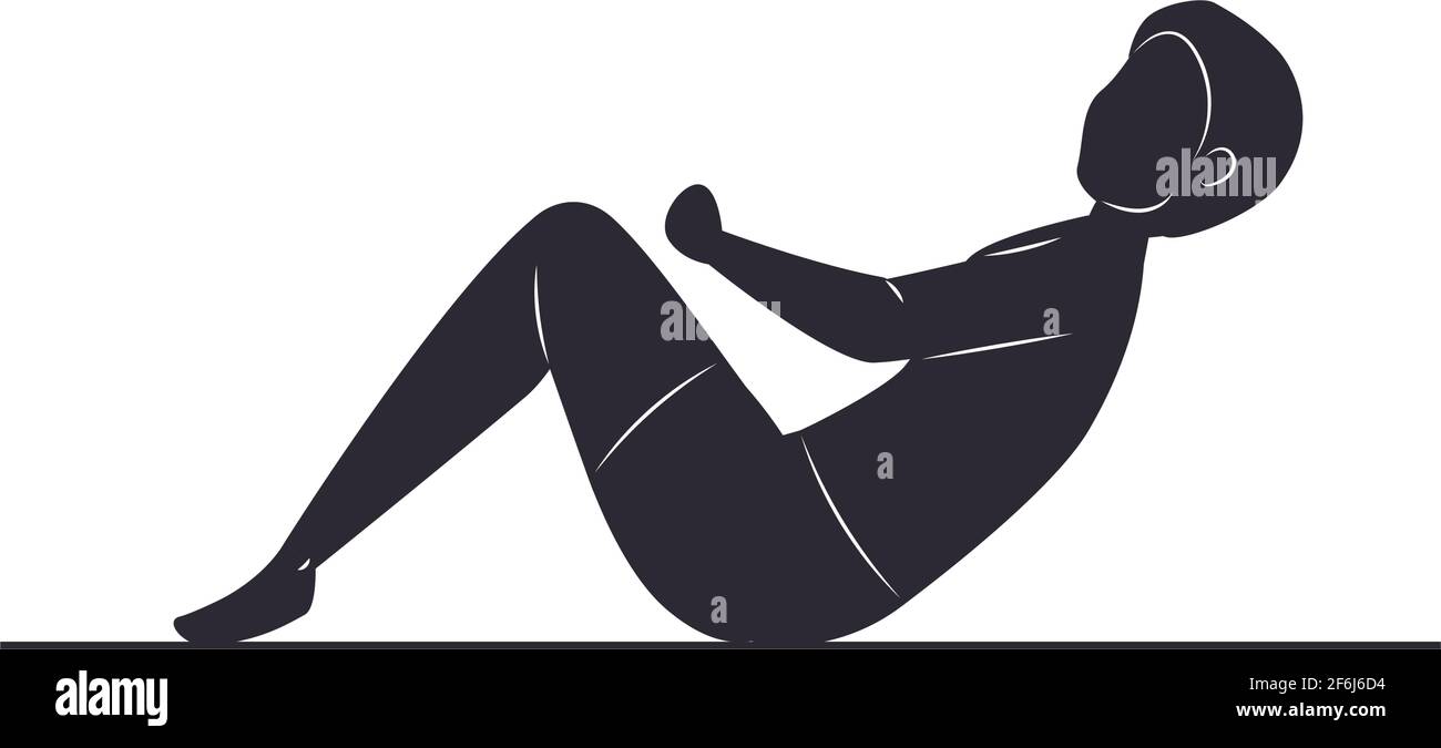 fitness abs silhouette Stock Vector Image & Art - Alamy