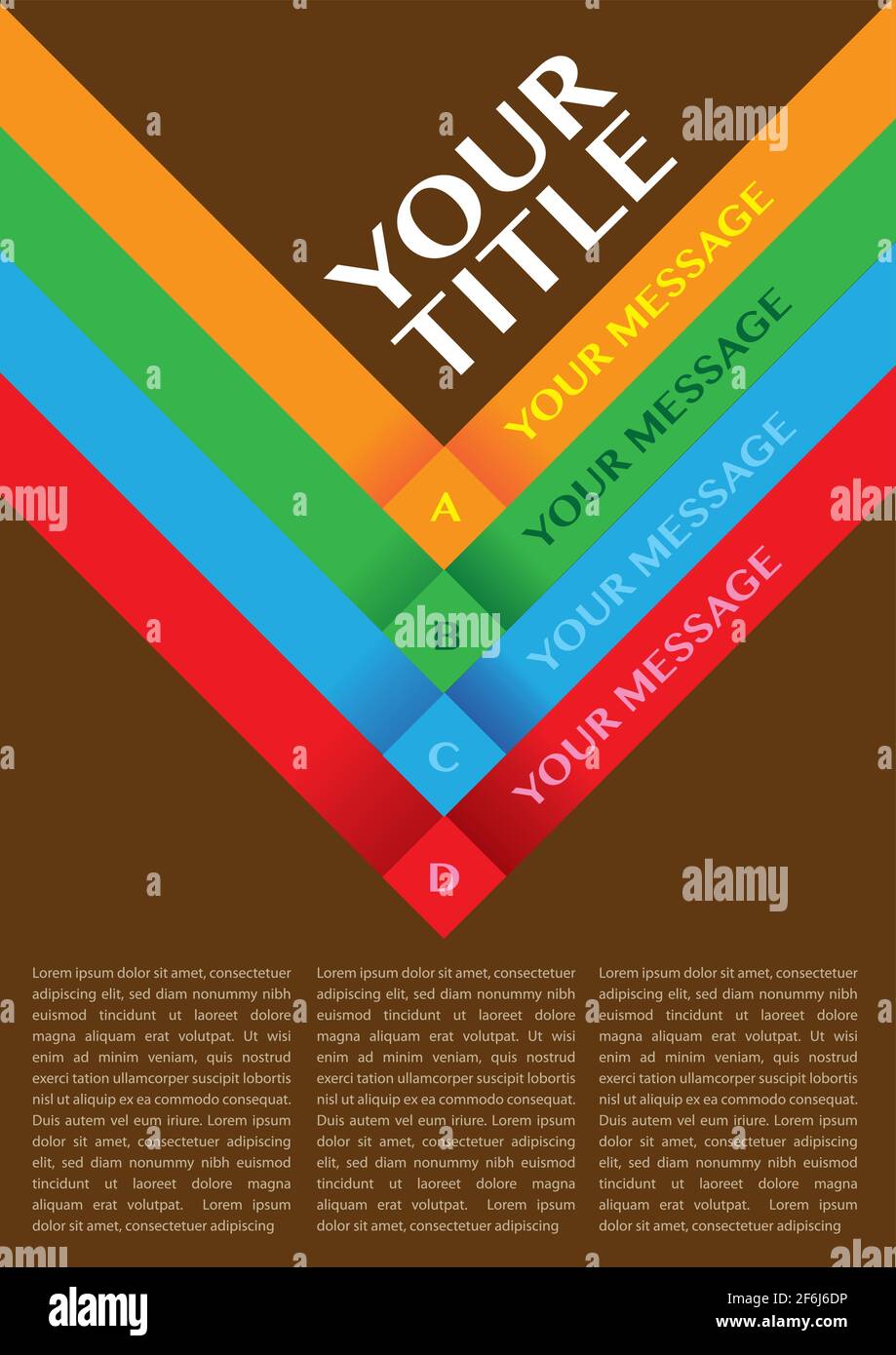 Layout design of colorful paper banners. Vector illustration Stock ...