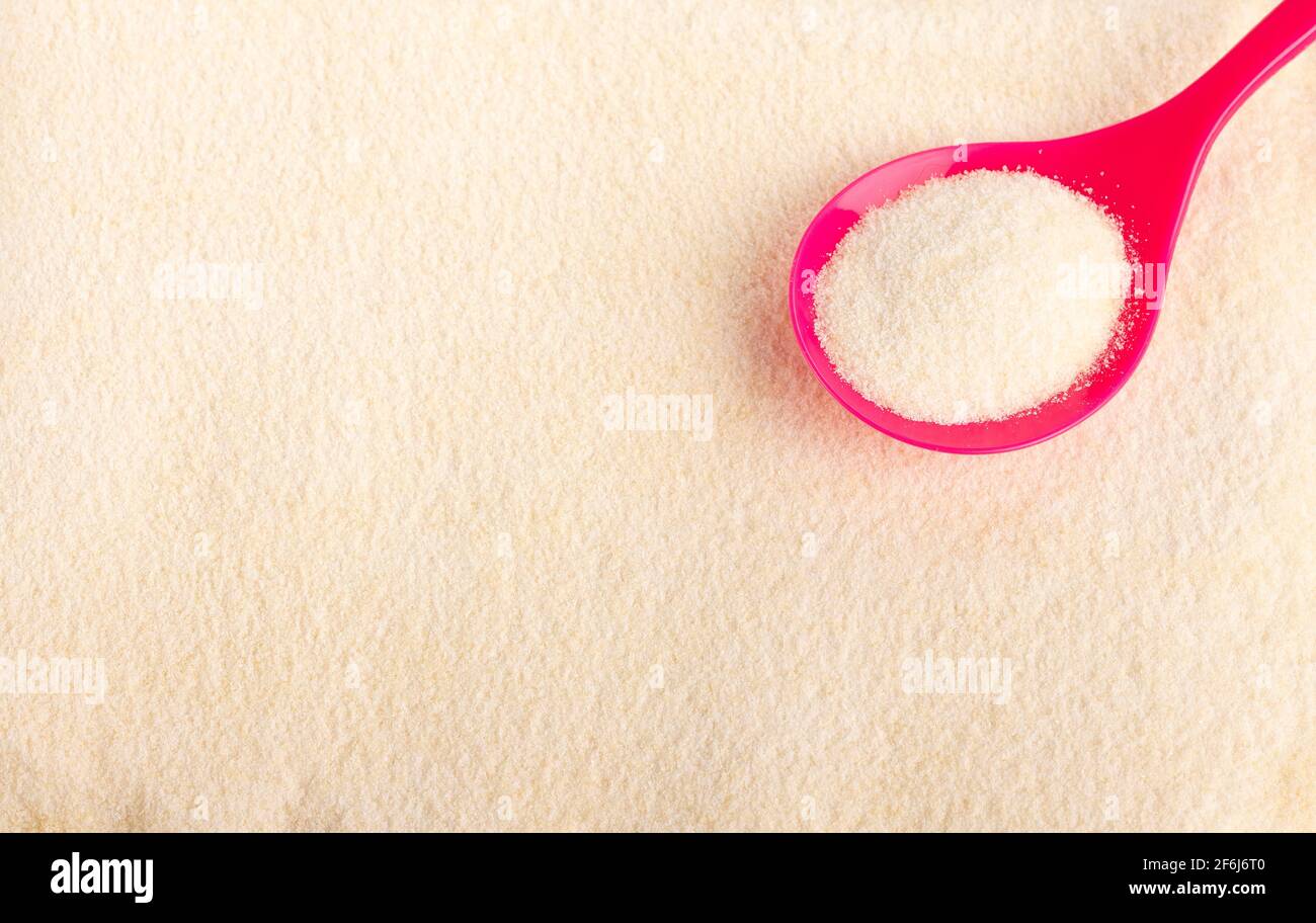 Collagen protein powder - Hydrolyzed. Text space Stock Photo - Alamy