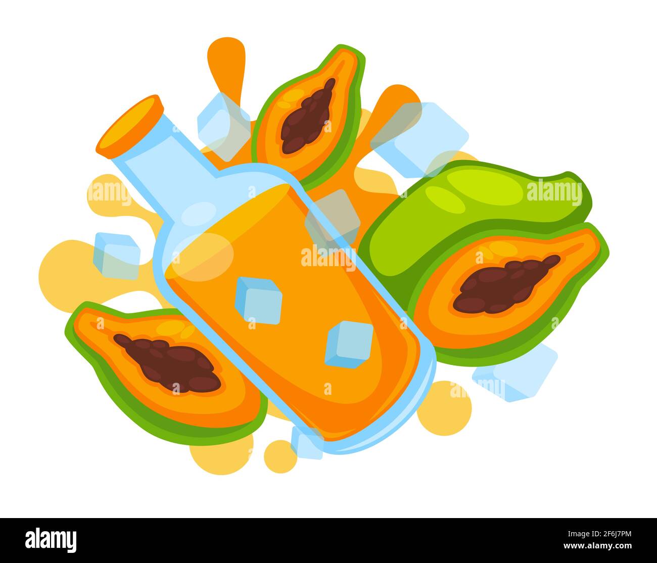 Ice cubes in glass water Stock Vector Images - Alamy