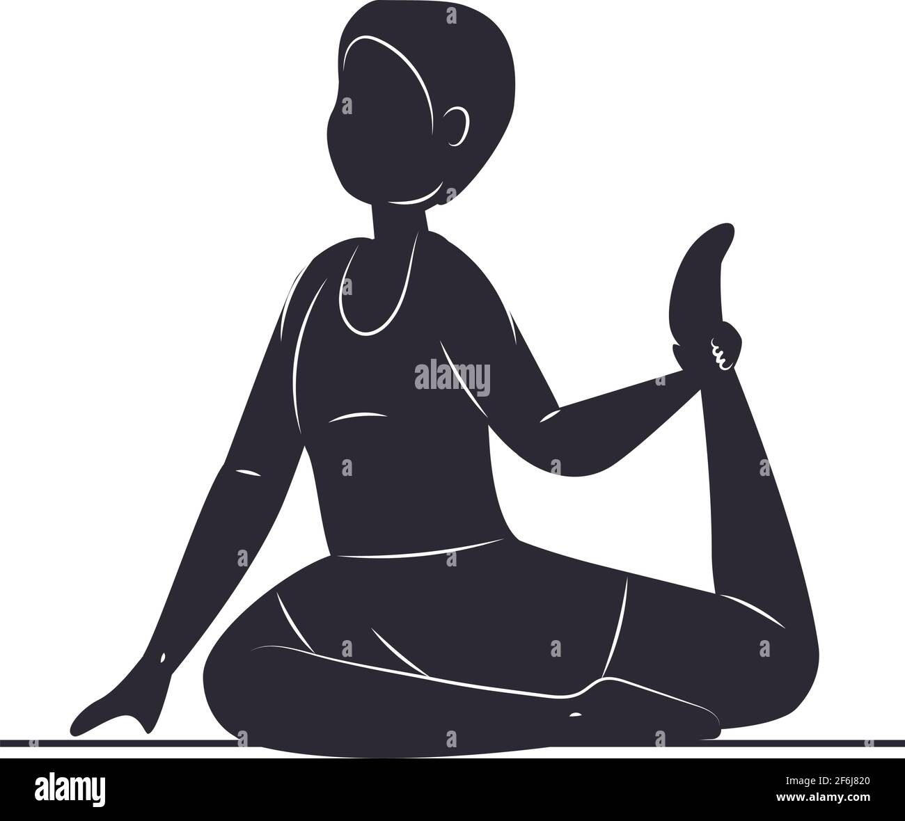 Woman seated exercise Stock Vector Images - Alamy