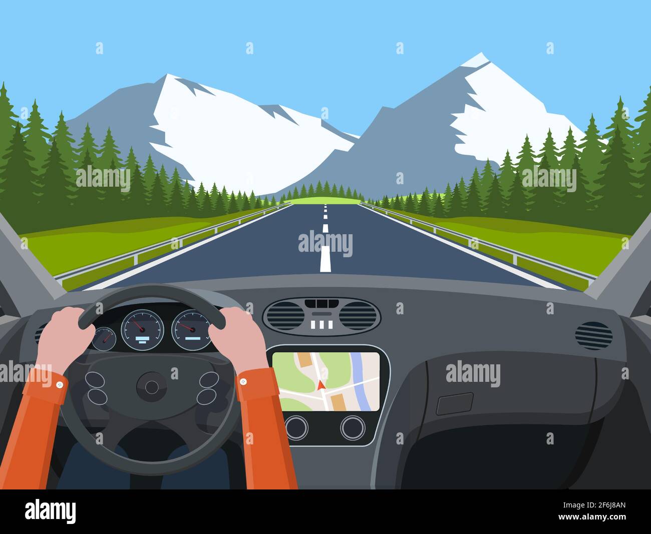 Vehicle salon inside car Stock Vector Images - Alamy