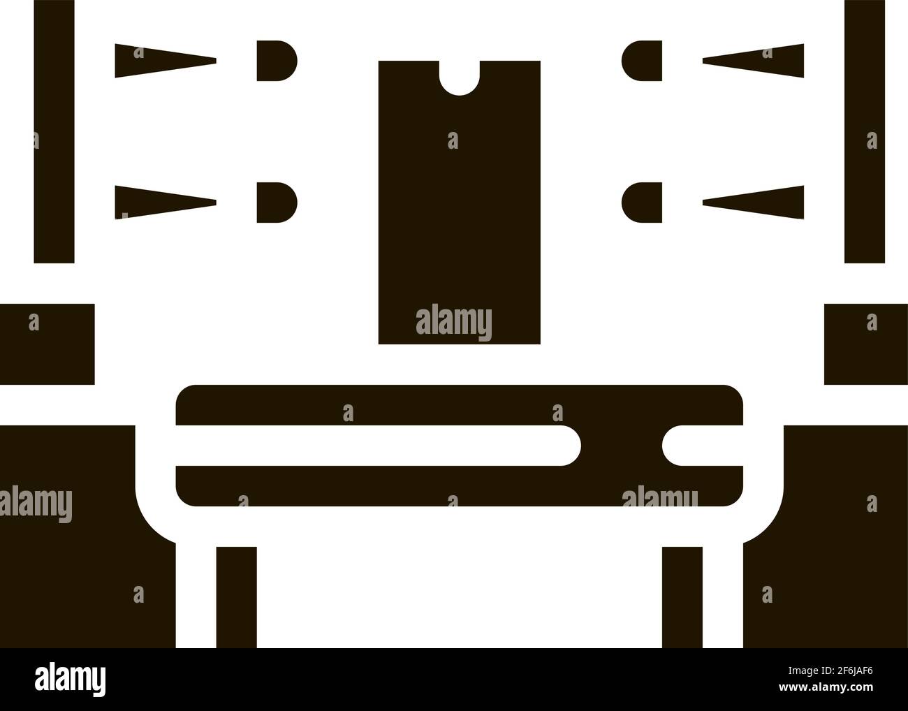 automation manufacturing icon Vector Glyph Illustration Stock Vector ...