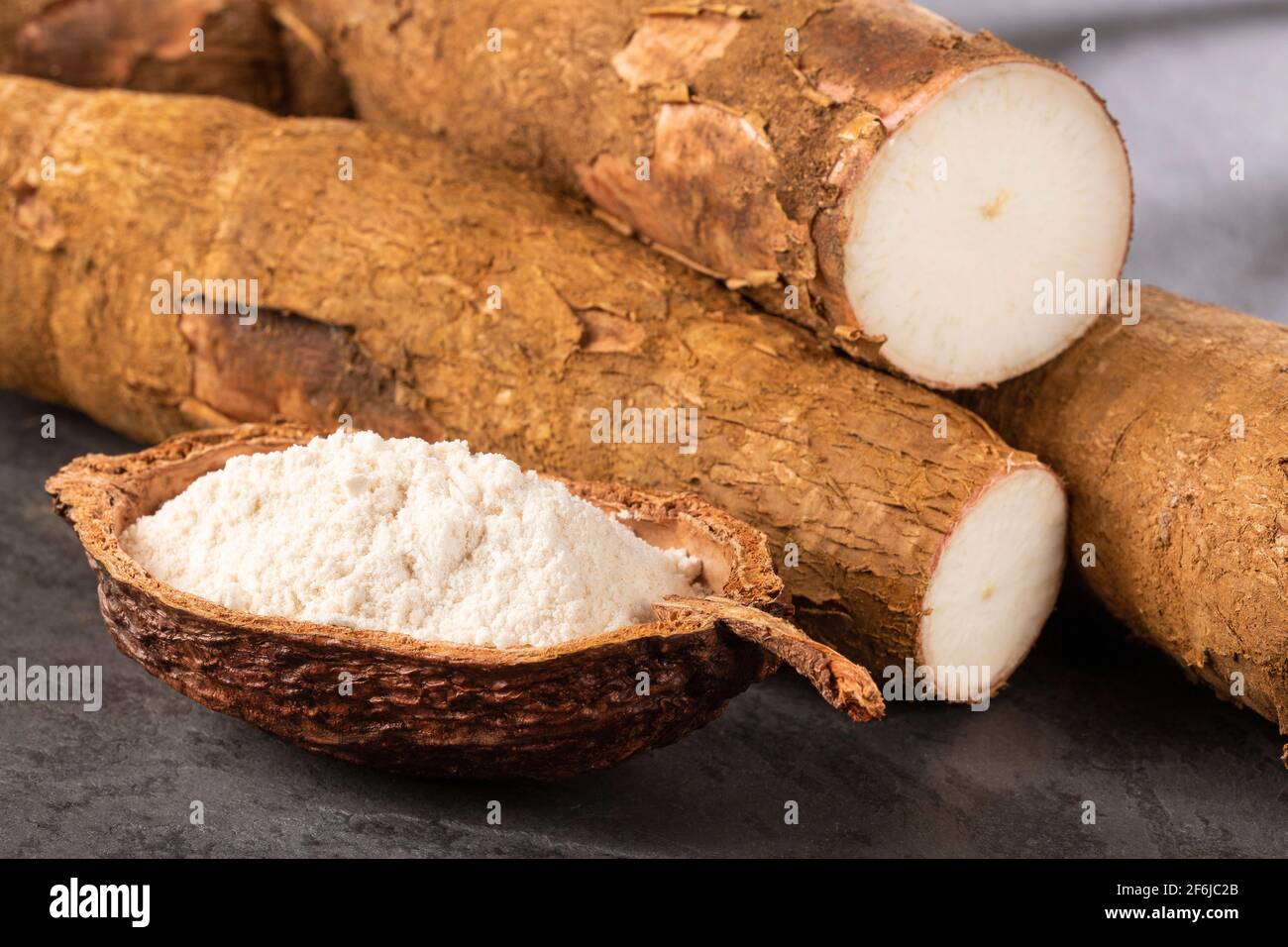 Raw yucca starch - Manihot esculenta Stock Photo - Alamy