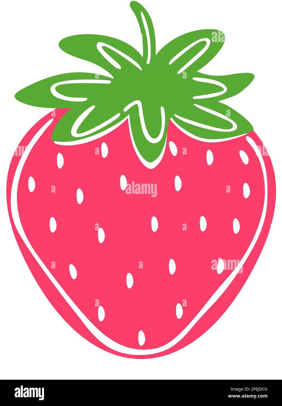 Simple flat design of strawberry fruit icon Stock Photo - Alamy