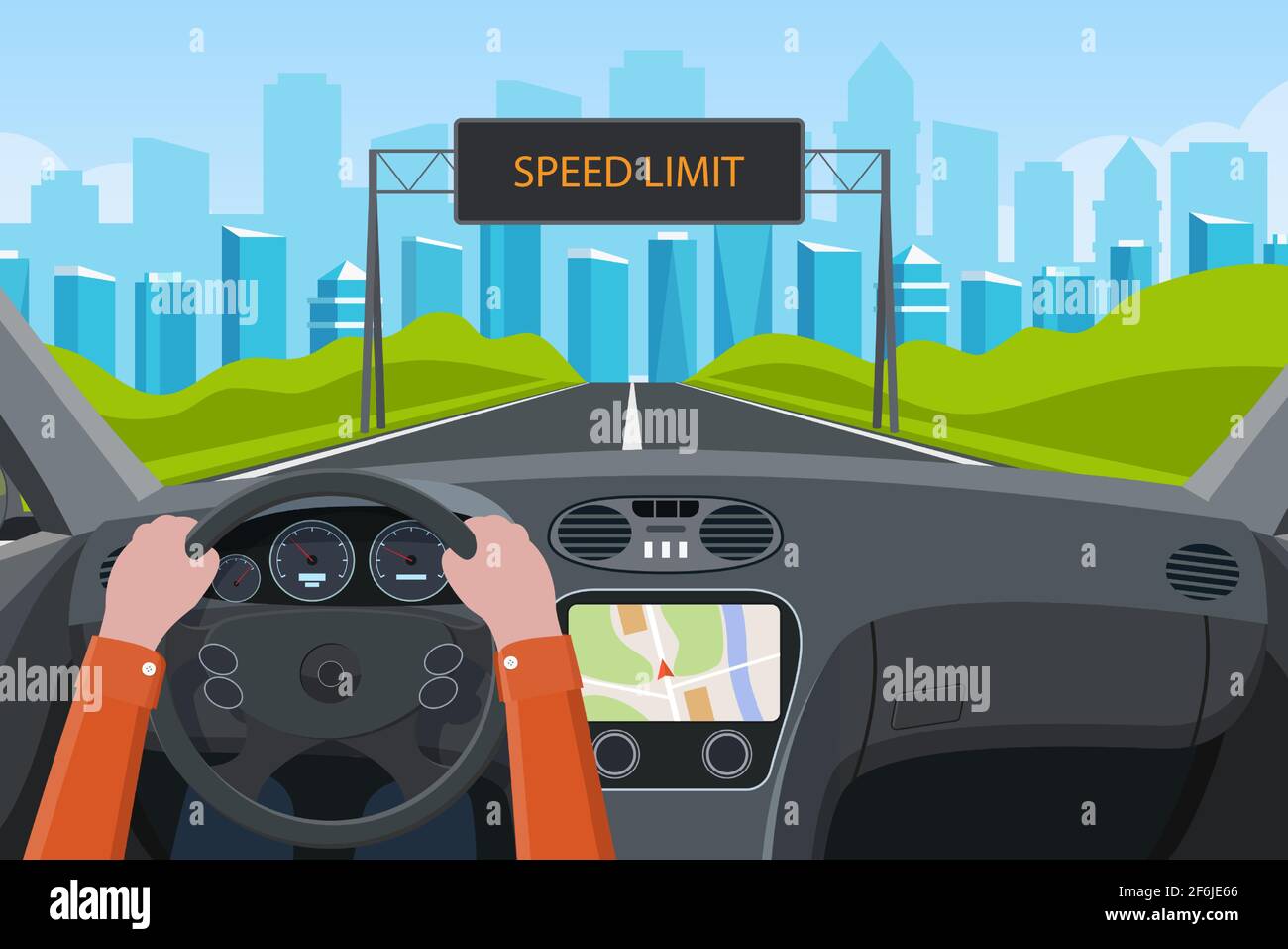 Drive safely concept Stock Vector Image & Art - Alamy