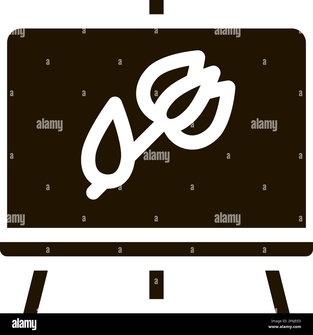 painted picture flower icon Vector Glyph Illustration Stock Vector ...