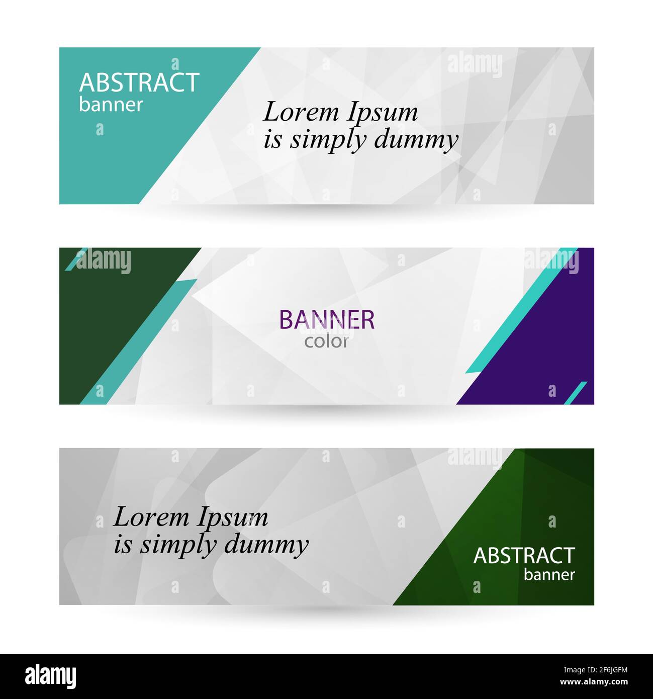 Set horizontal bright banners with empty place for text. Abstract ...