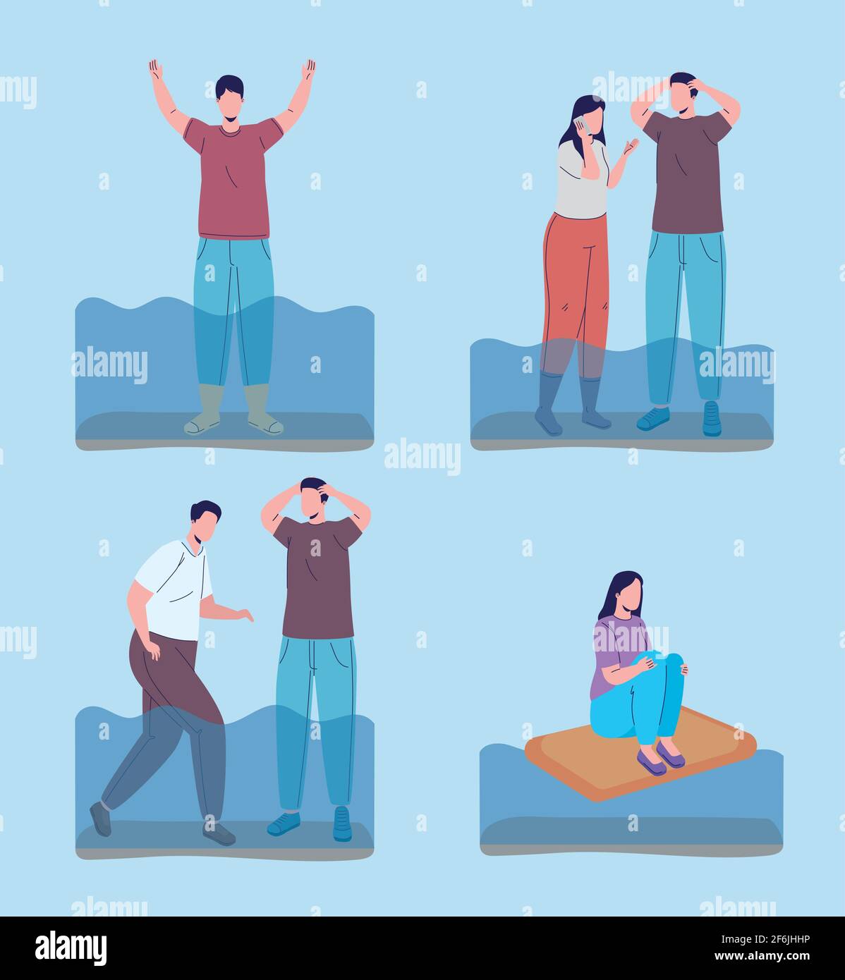 Woman floating in flooded hi-res stock photography and images - Alamy