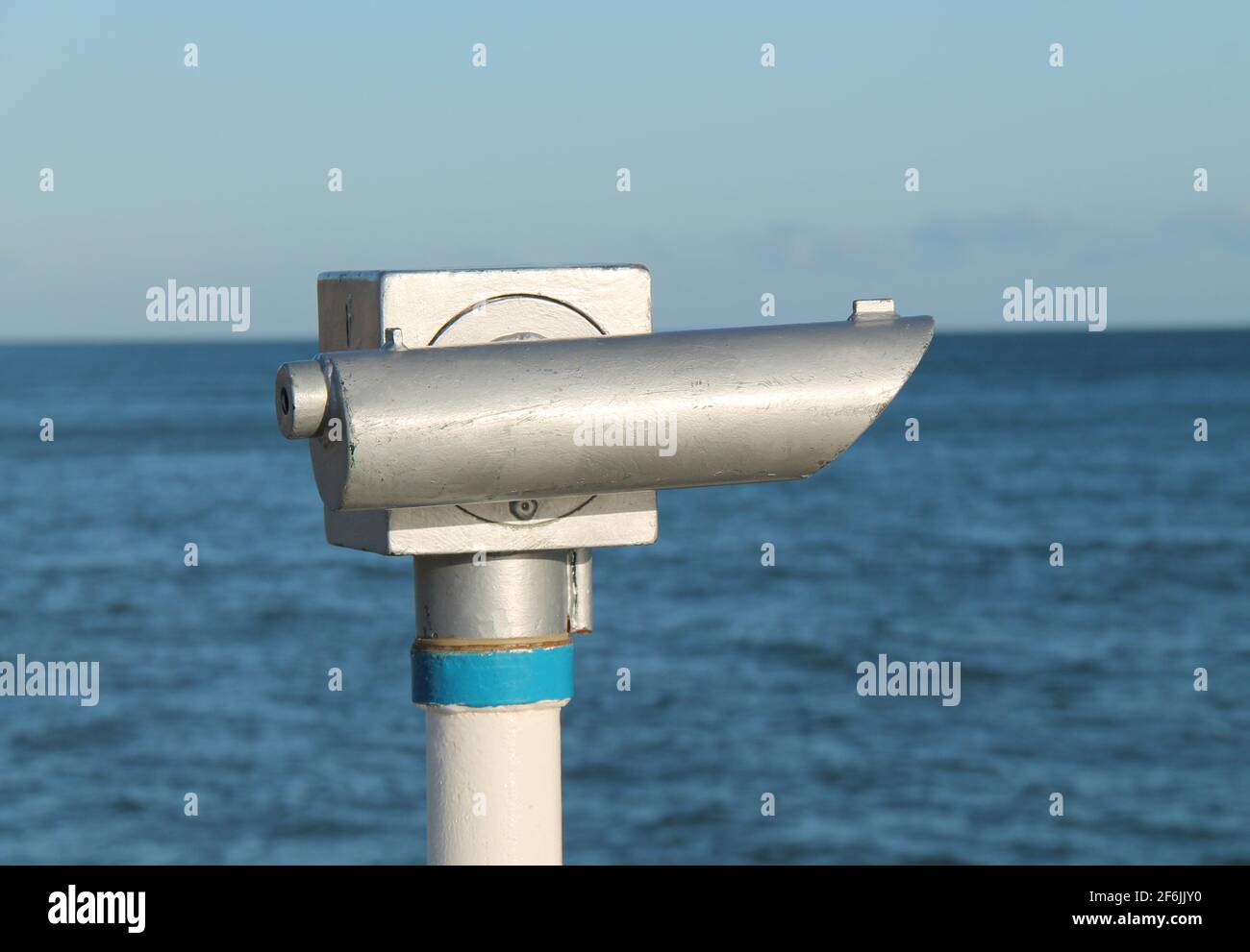 A Telescope at the Seaside for Watching Ships Stock Photo - Alamy