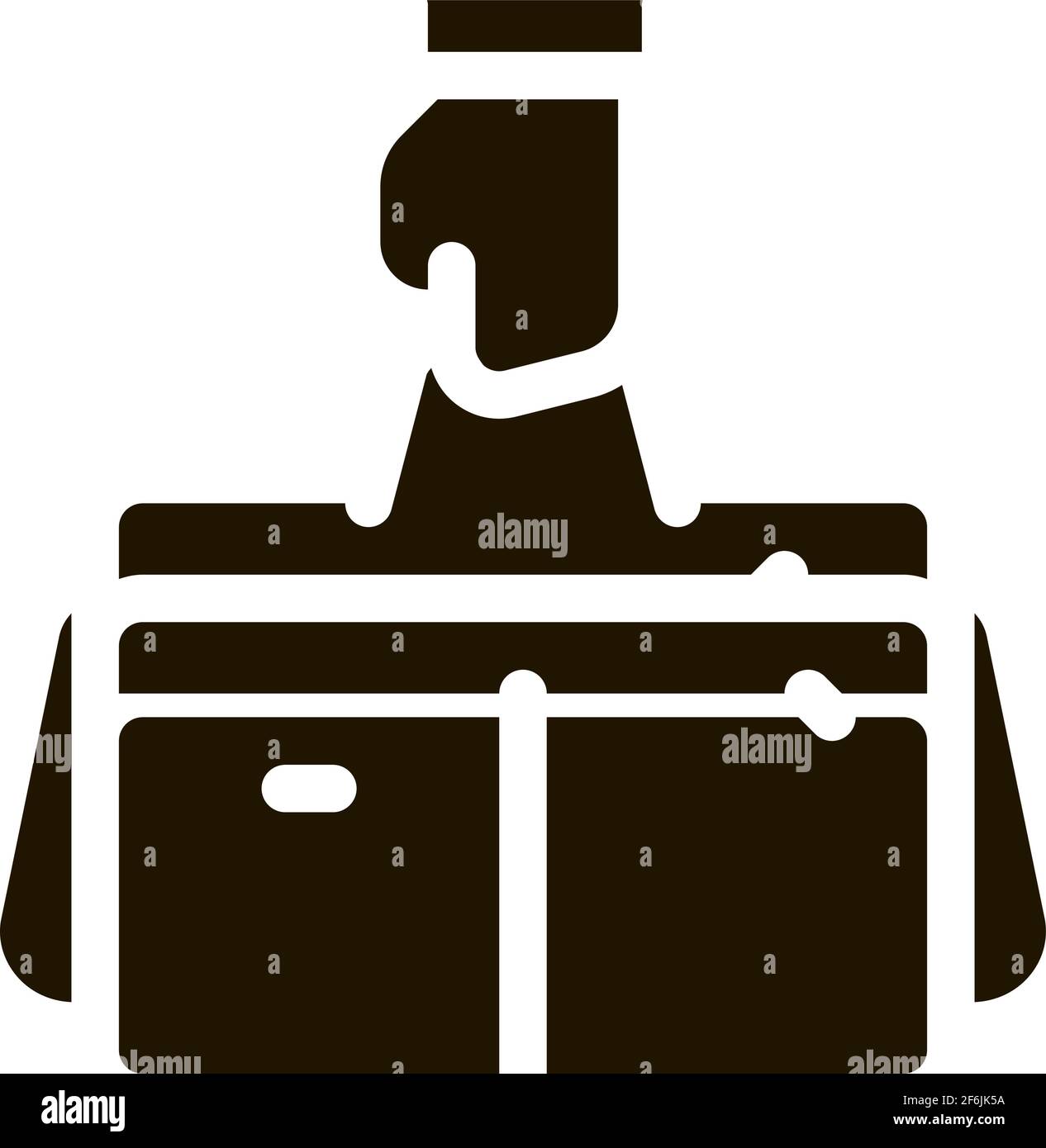 hand holding case icon Vector Glyph Illustration Stock Vector Image ...