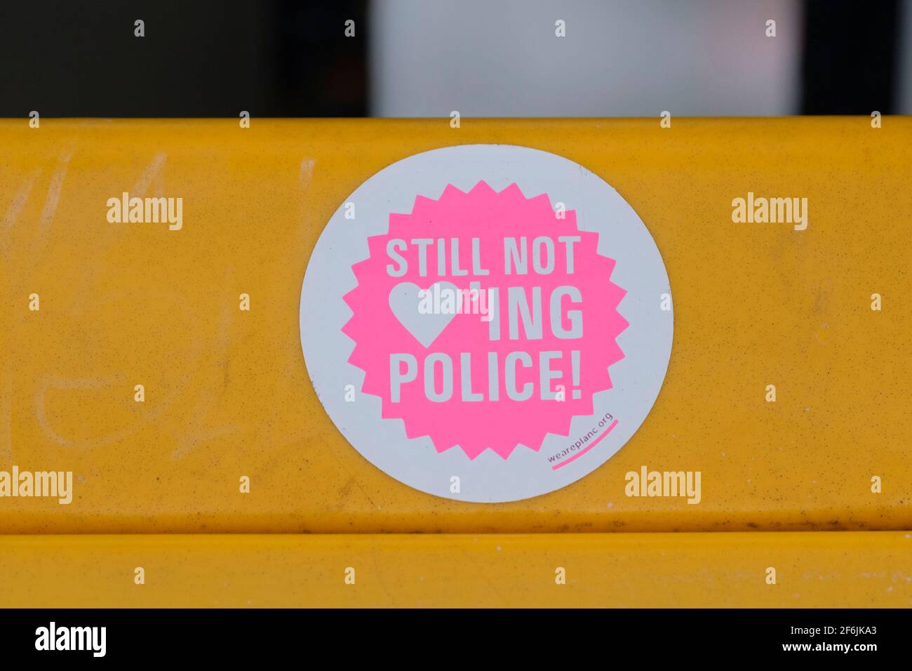 Police sticker hi-res stock photography and images - Alamy