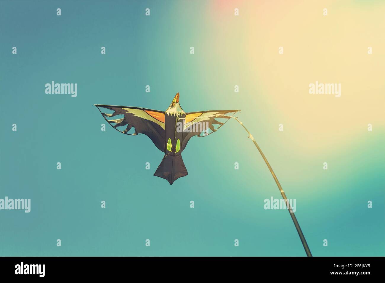 Family flying kite black hi-res stock photography and images - Alamy