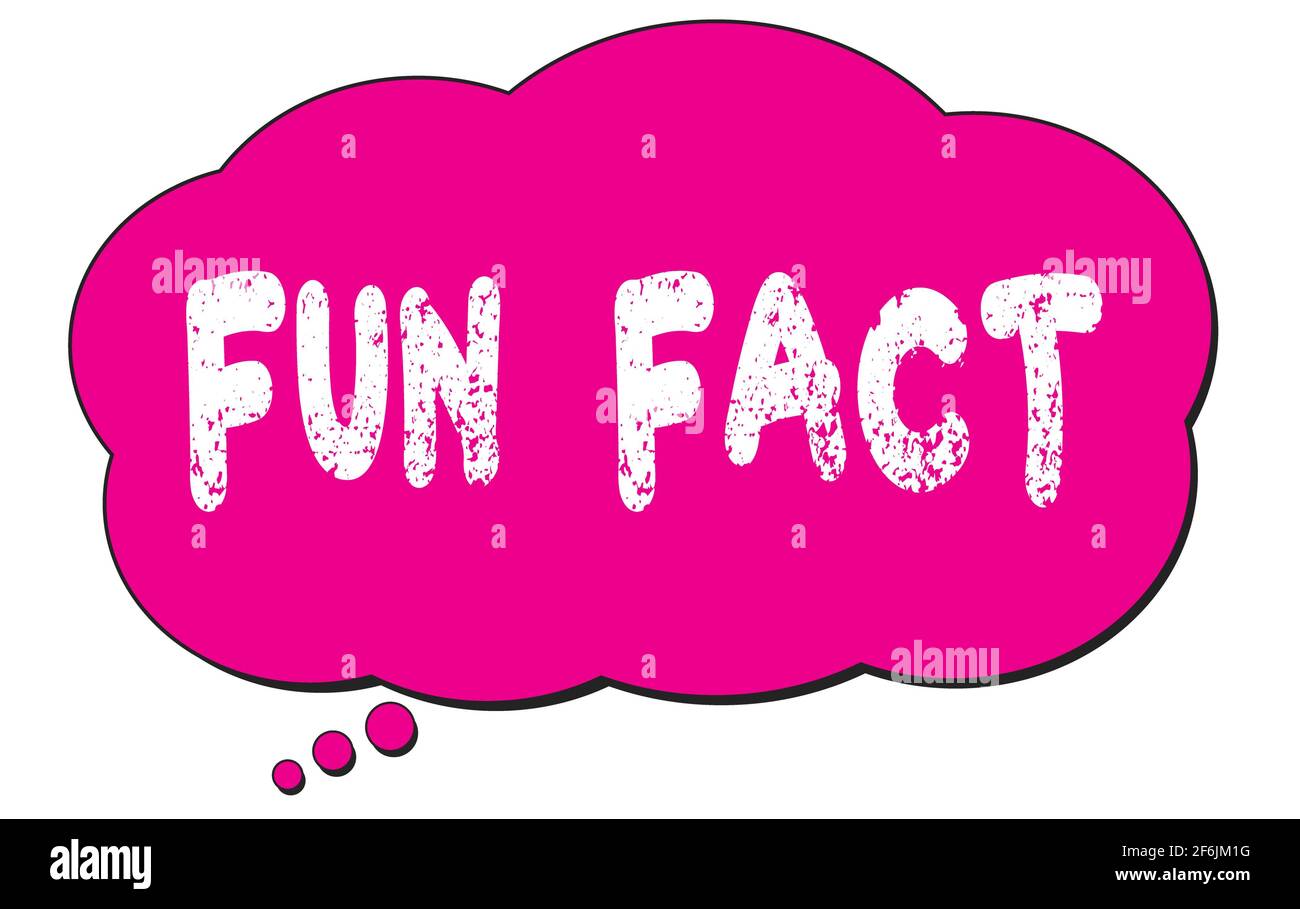 FUN FACT text written on a pink thought cloud bubble Stock Photo - Alamy