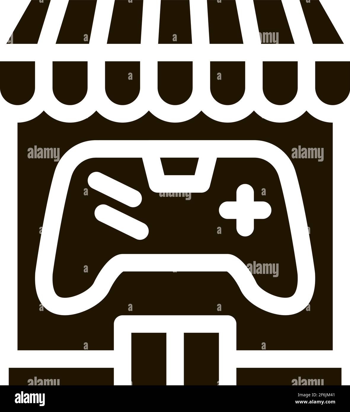 game shop icon Vector Glyph Illustration Stock Vector Image & Art - Alamy
