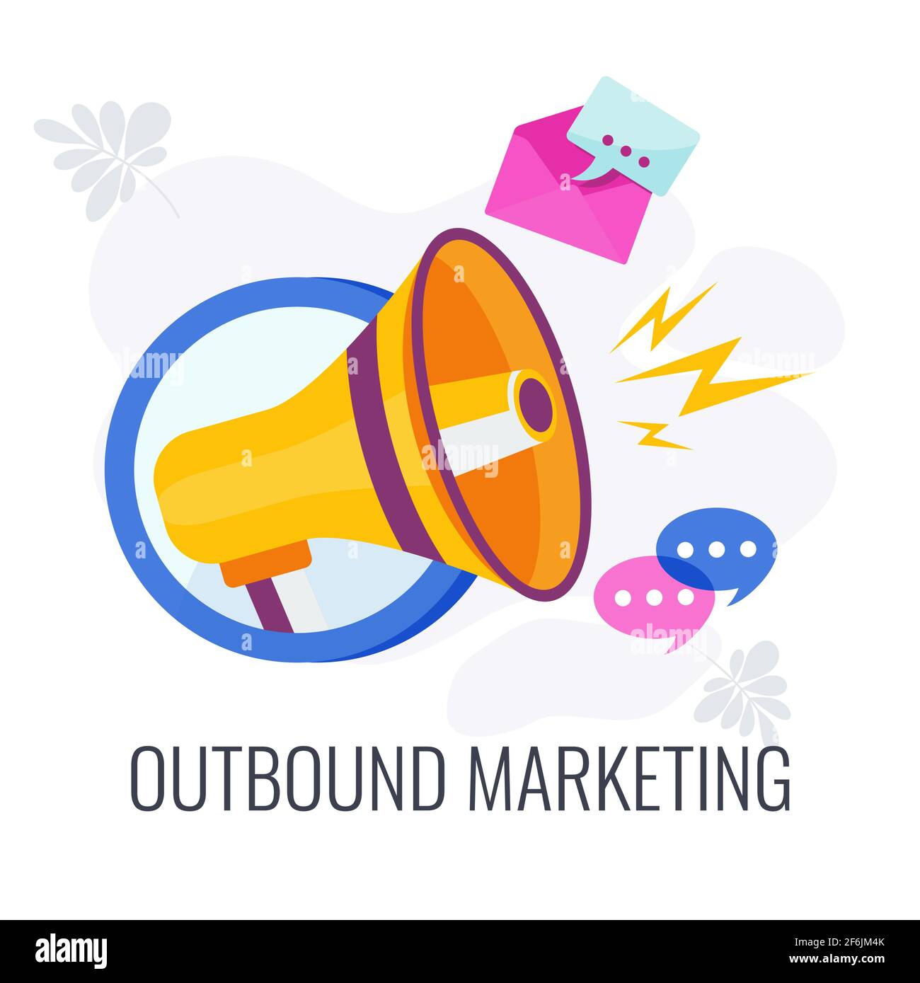 Outbound Marketing icon. Traditional offline marketing. TV, radio and ...