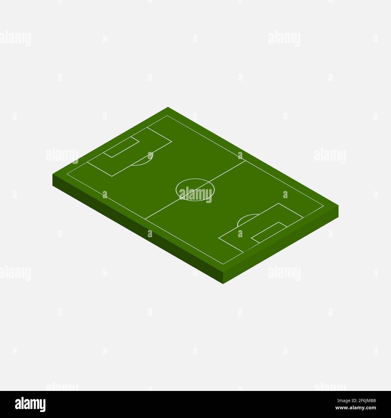 perspective view of 3d soccer football, isometric soccer field. Stock ...
