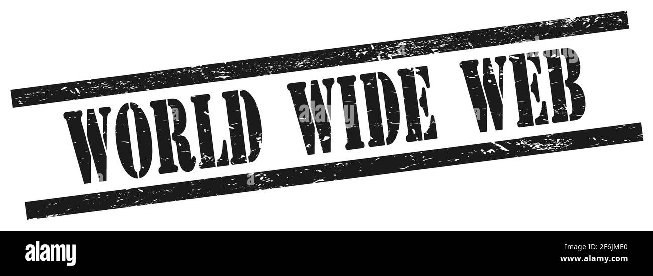 WORLD WIDE WEB text on black grungy rectangle vintage stamp Stock Photo ...