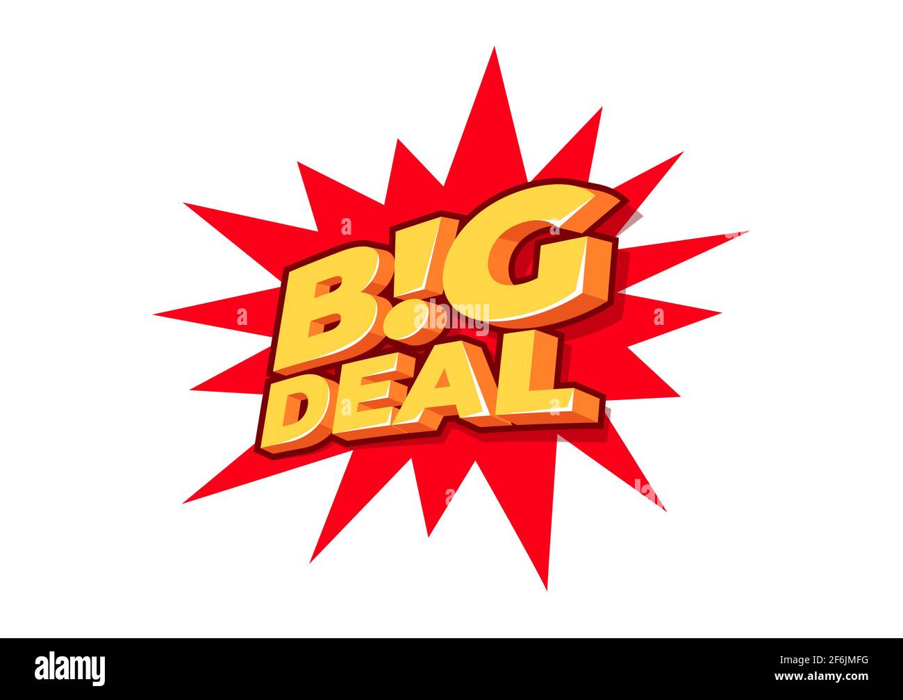 Big deal, sale tag, poster design template, discount isolated sticker ...