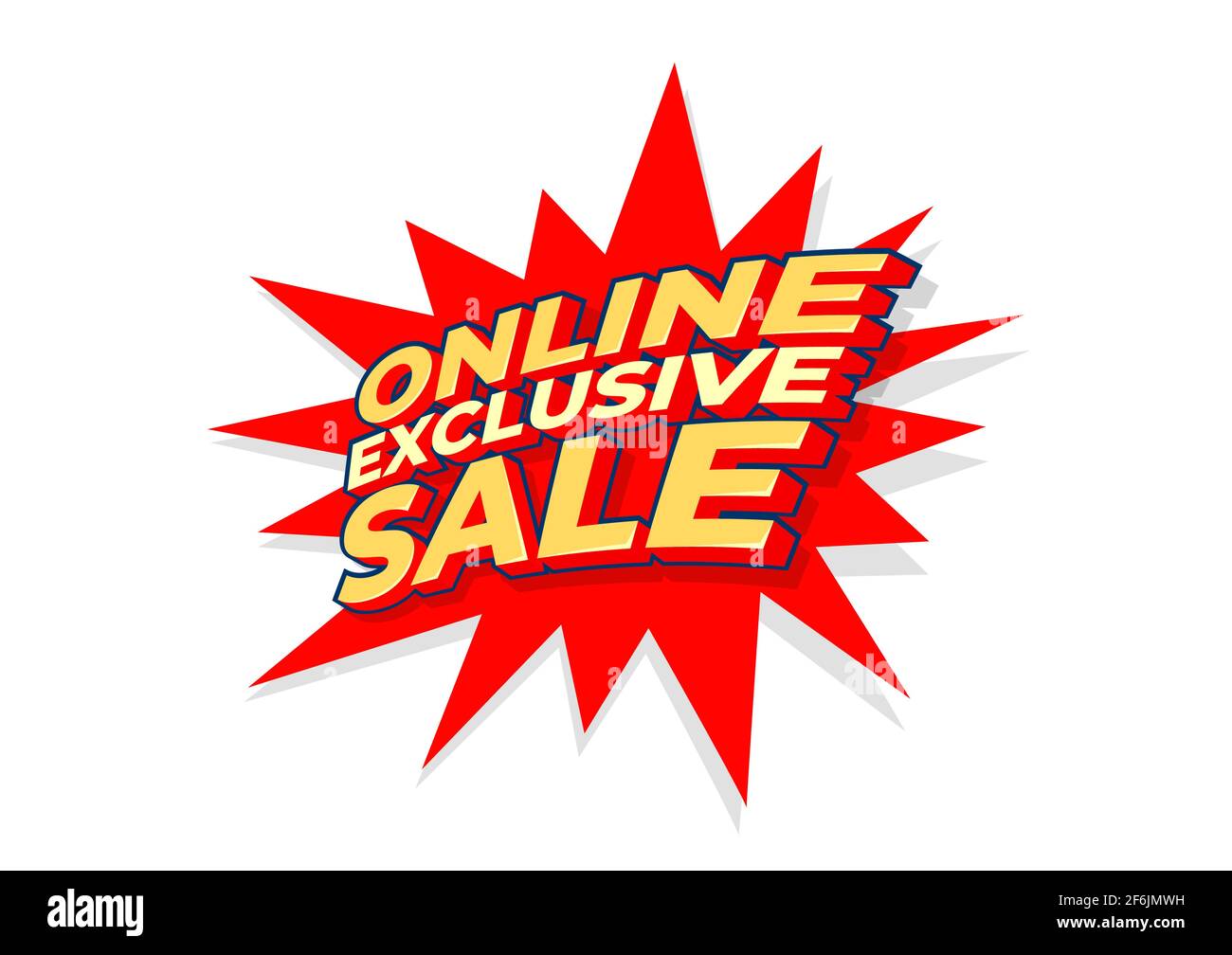 Online exclusive sale tag, poster design template, discount isolated ...