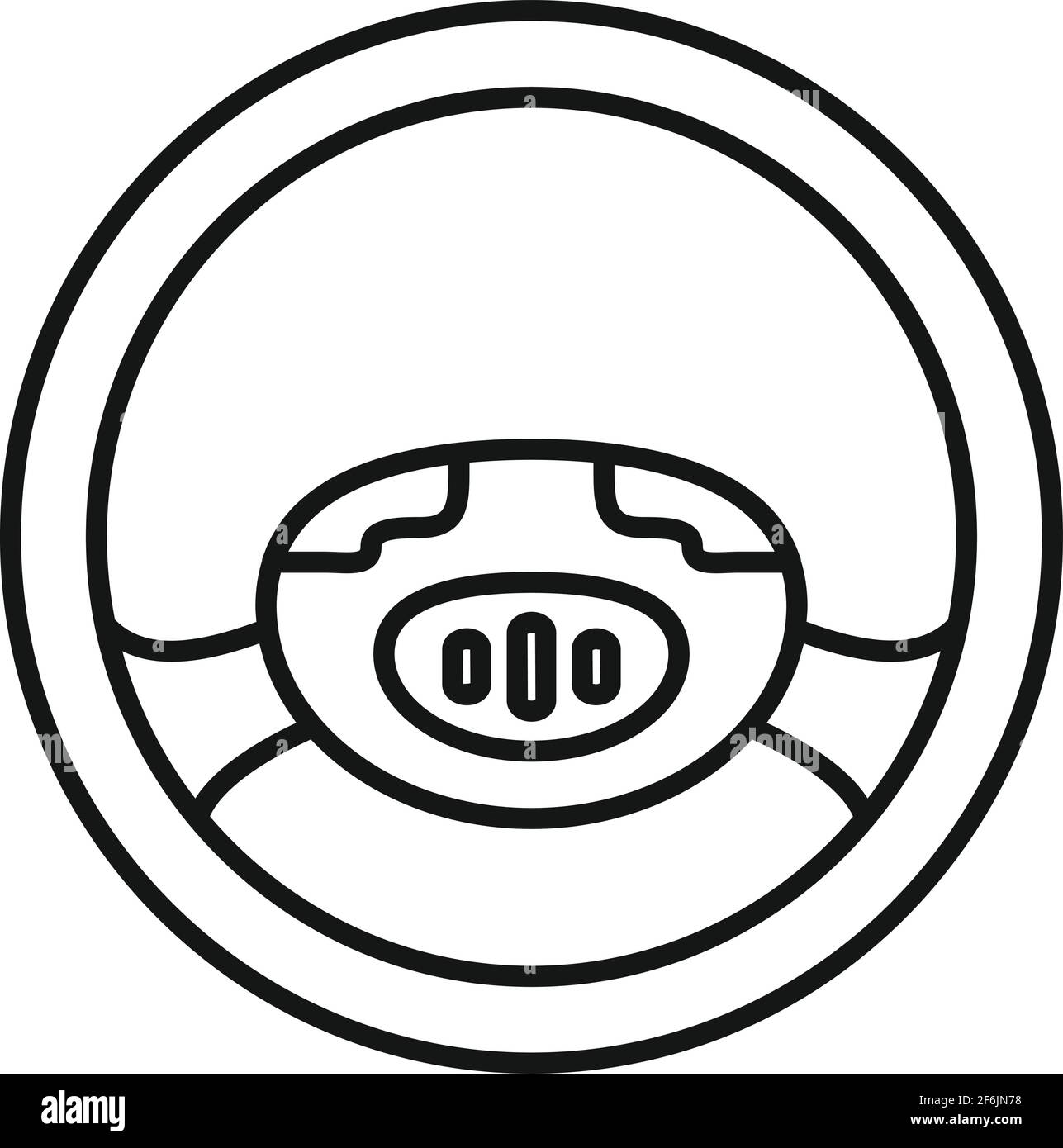 Handle steering wheel icon, outline style Stock Vector Image & Art - Alamy