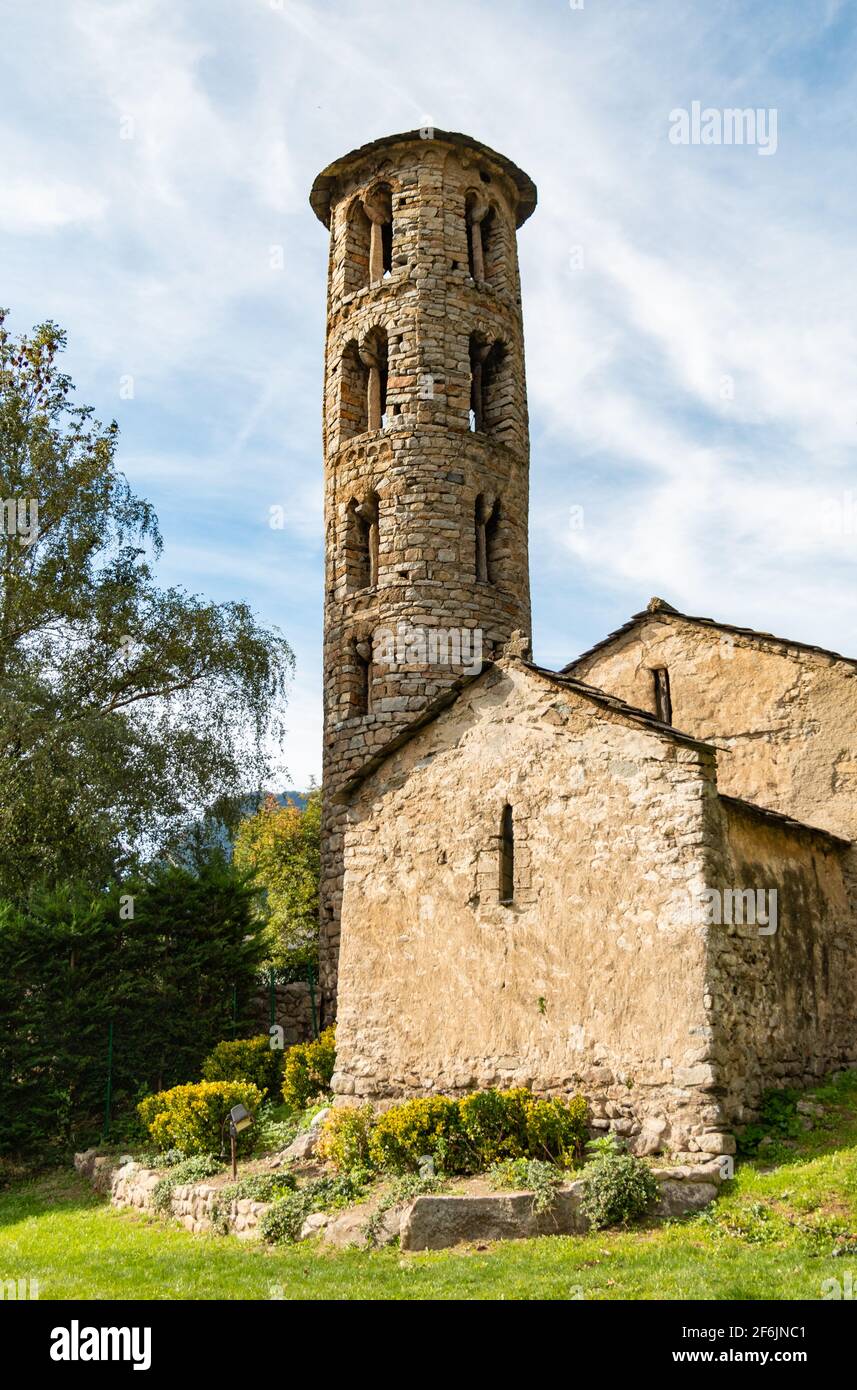 A picture of the Iglesia de Santa Coloma, in Andorra Stock Photo - Alamy