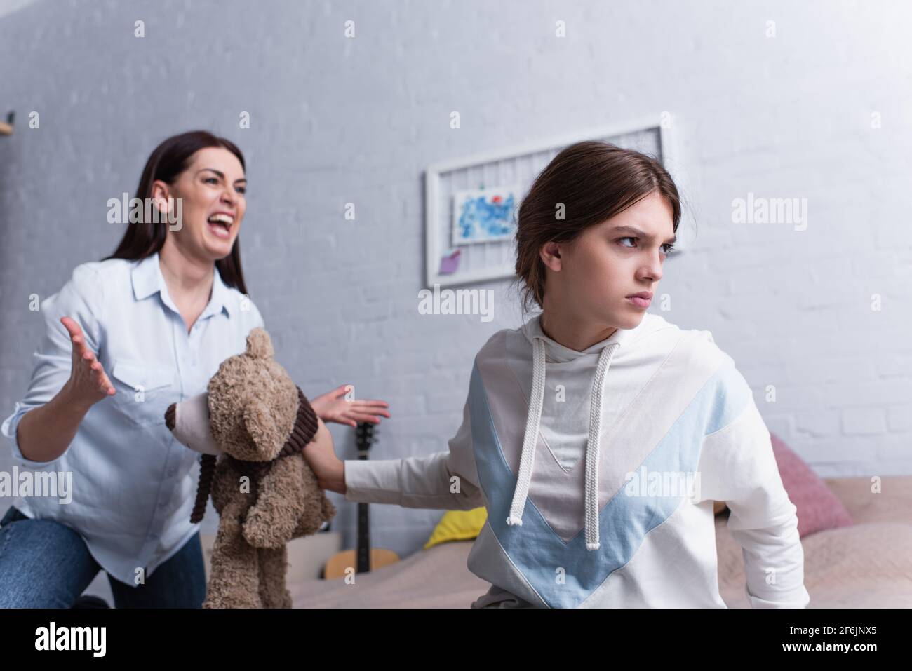 Angry teenager at parent hi-res stock photography and images - Alamy