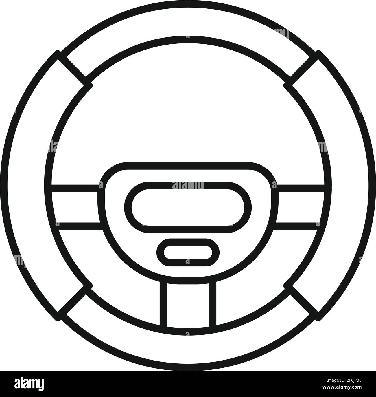 Button steering wheel icon, outline style Stock Vector Image & Art - Alamy