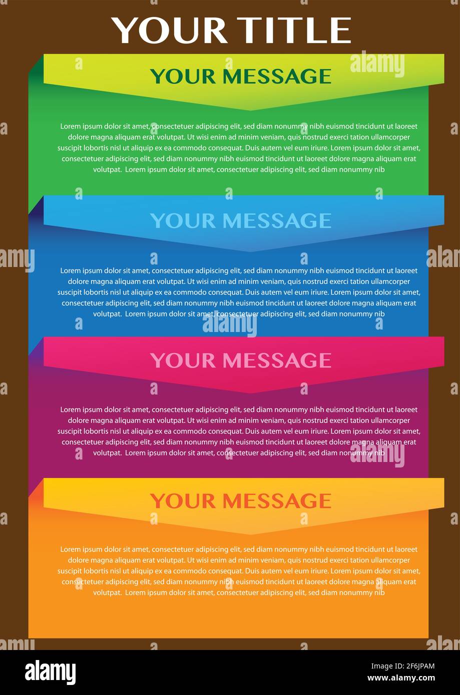 Layout design of colorful paper banners. Vector illustration Stock ...